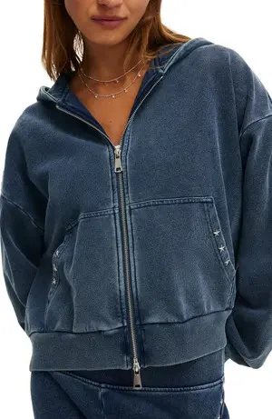 COTTON ON Oversized Zip Through Hoodie