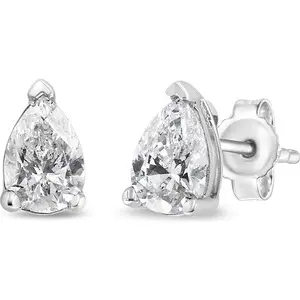 HAUS OF BRILLIANCE 14k Gold 1/4 Ct Pear Lab Grown Diamond Stud Earrings - White