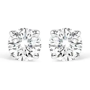 HAUS OF BRILLIANCE 14k Gold 1.0 Cttw Diamond Solitaire Stud Earrings - White