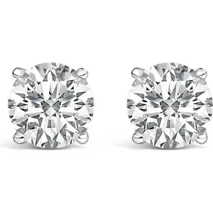 HAUS OF BRILLIANCE Platinum 7.00 Cttw Round Lab Grown Diamond Stud Earrings - White