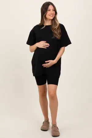 PINKBLUSH Biker Shorts Maternity Set