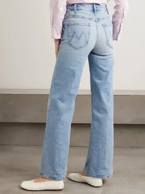 MOTHER The Hustler Roller Sneak High-rise Wide-leg Jeans