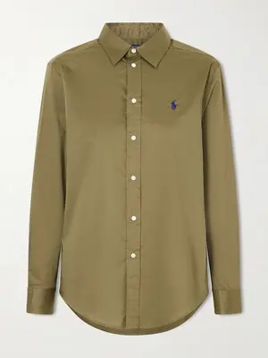 Polo Ralph Lauren Embroidered Cotton Oxford Shirt - Green