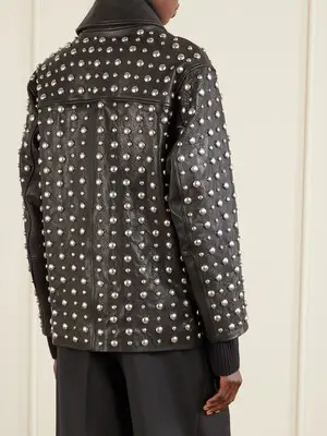 Nour Hammour Studded Leather Jacket