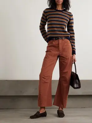 Veronica Beard Cotton-twill Barrel-leg Cargo Pants