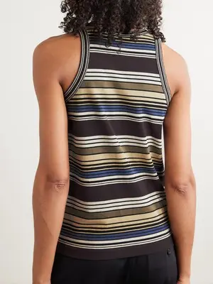 Sacai Striped Cotton Tank - Multi