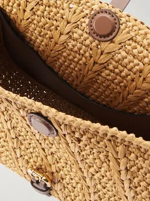 Etro Pony Medium Raffia Shoulder Bag - Brown