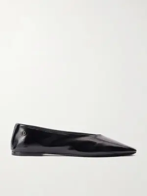 Saint Laurent Sao Leather Ballet Flats - Black
