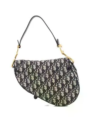 Dior Saddle Oblique Canvas Shoulder Bag - Blue