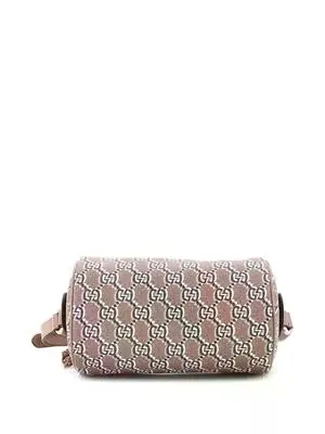 Gucci Cylindrical Gg Shadow Coated Canvas Mini Shoulder Bag
