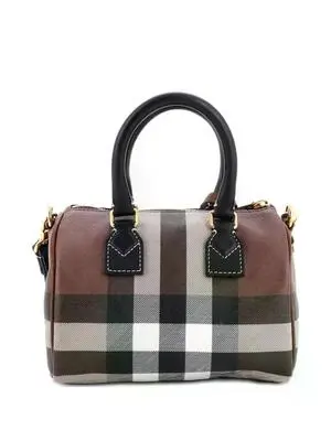 Burberry Bowling Bag Check E-canvas Mini Satchel