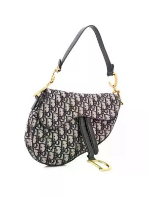Dior Saddle Handbag Oblique Canvas Medium - Blue