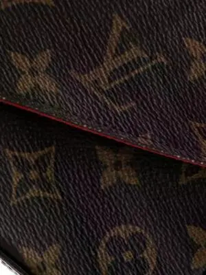 LOUIS VUITTON Felicie Pochette Monogram Canvas Crossbody Bag - Brown
