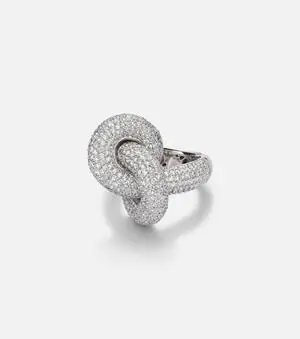 ENGELBERT Legacy Knot 18kt White Gold Diamond Ring - Silver