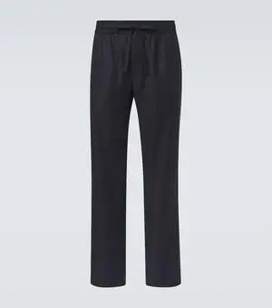 Dolce & Gabbana Virgin Wool Straight Trousers - Black
