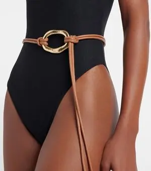 SAME Belted One-shoulder Swimsuit