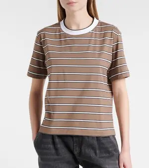 Brunello Cucinelli Striped Cotton Jersey T-shirt