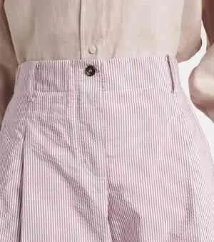 Brunello Cucinelli Striped Cotton-blend Bermuda Shorts