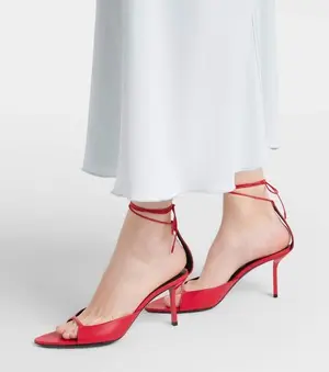 Victoria Beckham Eliza 75 Leather Sandals - Red
