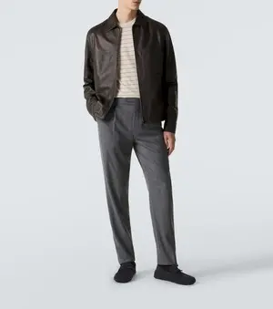 TOD'S Leather Shirt Jacket