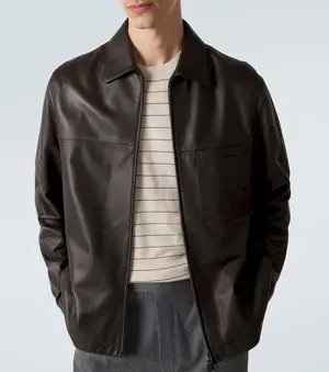 TOD'S Leather Shirt Jacket