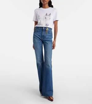 Chloé Embellished Straight Jeans