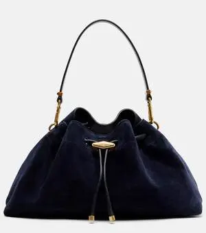 JIMMY CHOO Cinch Suede Bucket Bag