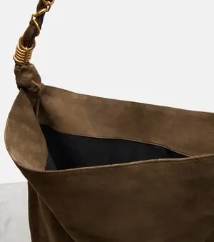 Saint Laurent Amalia Suede Shopper - Brown
