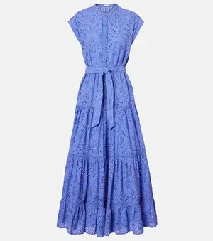 Poupette St Barth Kora Cotton Shirt Dress - Blue