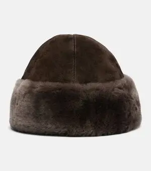 Nour Hammour Toki Shearling Hat - Brown