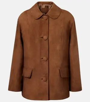 Prada Suede Button Jacket - Brown