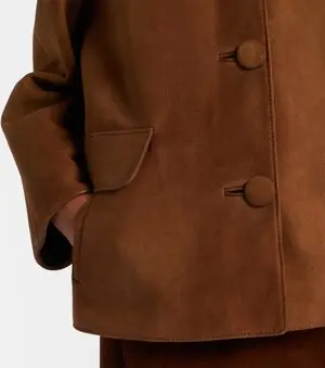 Prada Suede Button Jacket - Brown