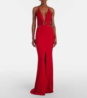 Roberto Cavalli Open-back Gown