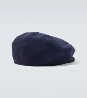 Borsalino Suede Newsboy Cap