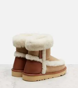 Chloé Dolcie Shearling-trimmed Ankle Boots