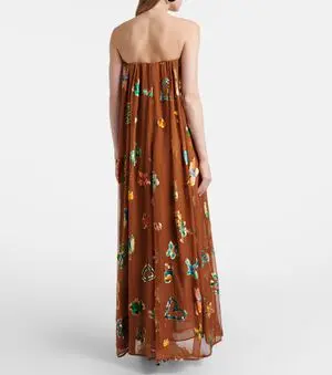ALEMAIS Silk-blend Gown