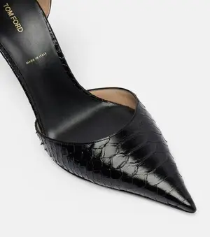 TOM FORD Spire Snake-effect Leather Pumps - Black