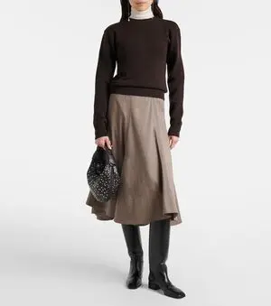 LEMAIRE Croissant Large Leather Shoulder Bag