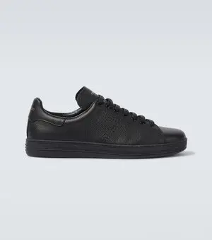 TOM FORD Warwick Perforated Leather Lace-up Sneakers - Black