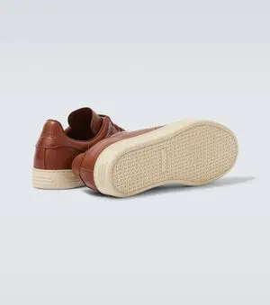 TOM FORD Warwick Perforated Leather Sneakers - Brown