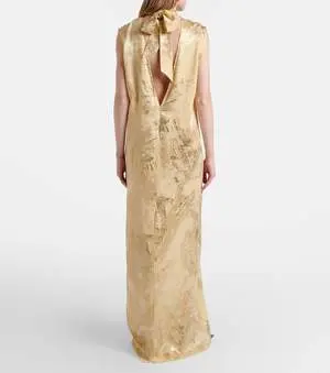 TALLER MARMO Gilded Miami Fil Coupé Maxi Dress