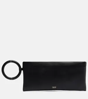 TOM FORD Aura Leather Wristlet - Black