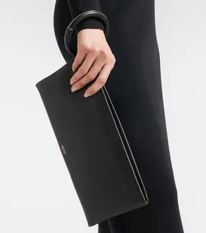TOM FORD Aura Leather Wristlet - Black