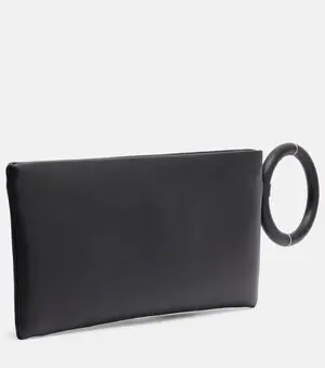 TOM FORD Aura Leather Wristlet - Black