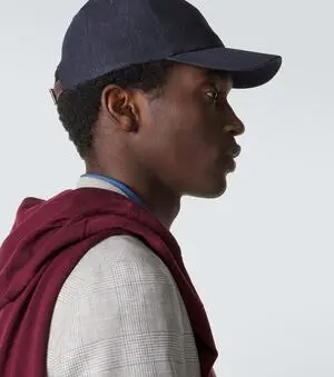 Brunello Cucinelli Embroidered Linen Baseball Cap