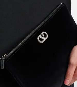Valentino Garavani Vlogo Velvet Pouch