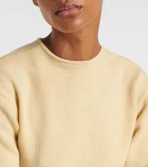 LEMAIRE Wool And Cashmere Sweater - Yellow