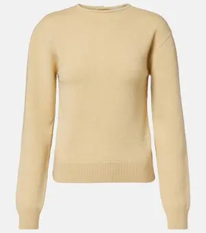 LEMAIRE Wool And Cashmere Sweater - Yellow