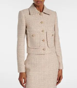 Elie Saab Sequined Tweed Jacket - Beige