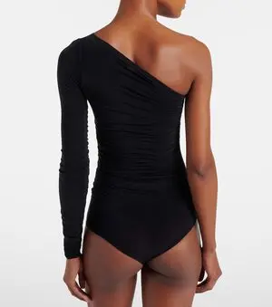 Wolford Draped One-shoulder Bodysuit - Black